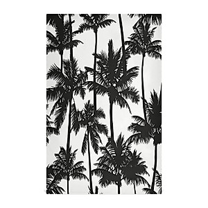 ALAZA Tropical Black Palm Tree White Decorative Kitchen Dish Towels Set of 4,Soft and Absorbent Kitchen Hand Towels Home Cleaning Towels Dishcloths,18 x 28 Inch