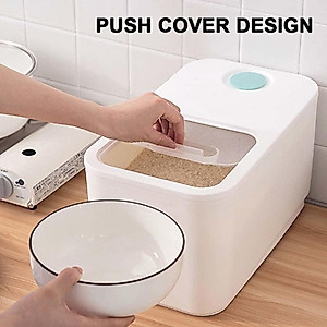Rice Container Cereal containers Storage Dog Food Storage Plastic Rice Bucket Large-Capacity Rice Storage Tank Grain Household Kitchen Miscellaneous Grain Storage Box Suitable for Rice, Grain