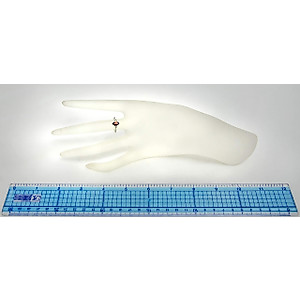 RB Gems Sterling Silver 925 Ring Genuine Gemstone Marquise 8X4 mm, 0.91 Cts, RHODIUM-PLATED Finish (6, garnet)