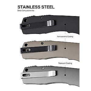 Petrified fish PFP03 Victor,3.58" K110 Satin Blade,140g Micarta Handel Flipper Liner lock Folding knife (Blue Satin)