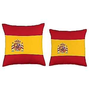 Miftees Country Flag Gifts Spanish Spain Flag Throw Pillow, 16x16, Multicolor