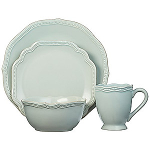 Lenox Ice Blue French Perle Bead 4Pc Place Set, 6.50 LB