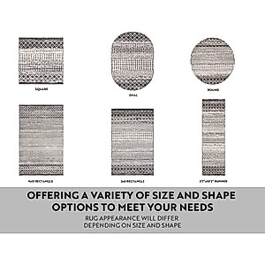 Artistic Weavers Chester Boho Moroccan Area Rug,5' Square,Black