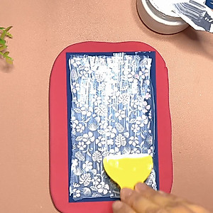 Reusable Silk Screen Polymer Clay Kit Flower Leaves Love Heart Christmas Bells Snowlake Decoration Silk Screen Stencils Polymer Clay Tools Printing on Clay & Other Jewelry Clay Earrings Decoration