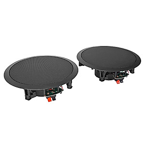 Rockville (8) HC85 Black 8" 700 Watt in-Ceiling Home Theater Speakers 8-Ohm