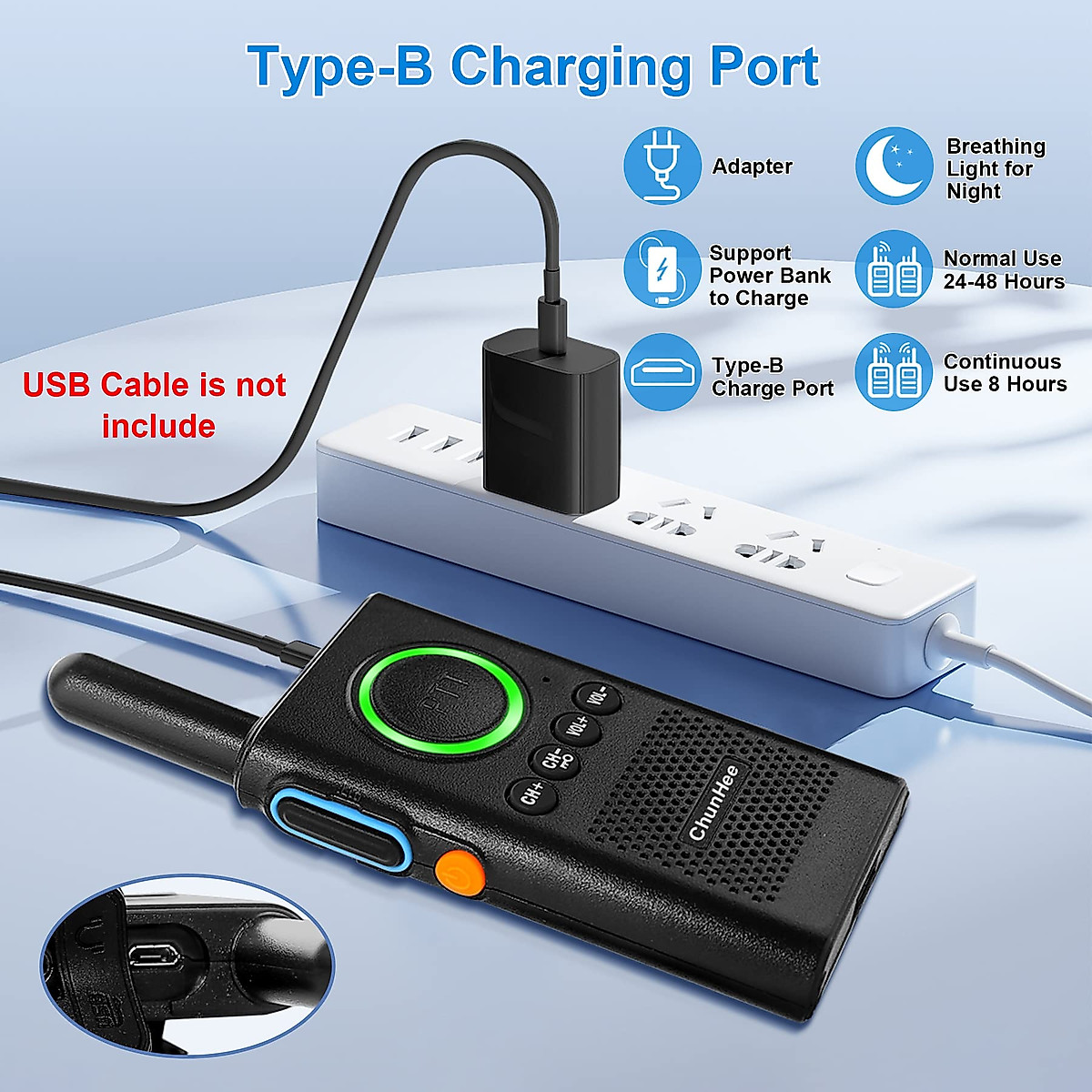 ChunHee Intercoms Wireless for Home-Home Intercom for Elderly-Business Intercom System Room to Room Communication 1.5 Miles Long Range 16 Channel Intercom System for Office/Camping/Hiking/Vacation