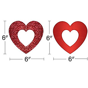 Valentine's Day Glitter Heart Swirl Hanging Decoration - Bridal Shower, Engagement, Anniversary,Wedding Party Decorations