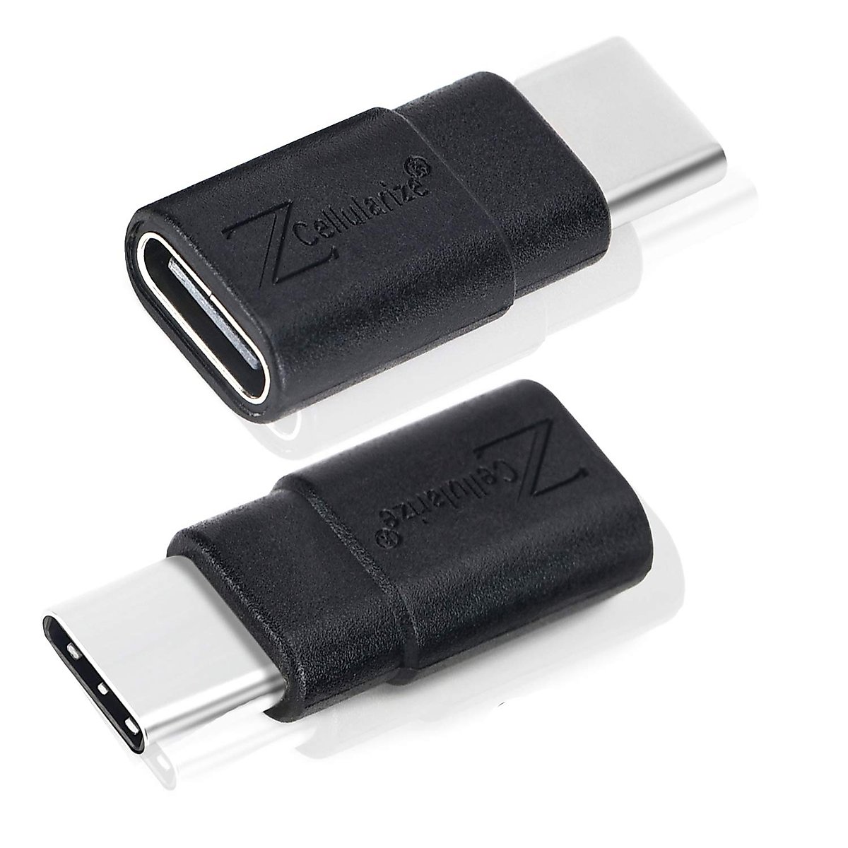 Cellularize USB C Extender Adapter (2 Pack) 40Gbps 240W Short Dock Cable Extension Type-C 8K@60Hz PD Low Profile Male to Female Thunderbolt QC & Data Transfer for USB-C Devices