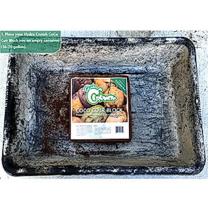 Hydro Crunch CB801-2PK Coco Coir Block 2.5 Cubic Ft Block (2-Pack), Brown