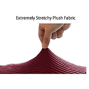 LINGXIYA Soft Stretch Plush Armrest Covers,Spandex Armrest Covers for Chairs/Sofas, Couch Arm Covers, Furniture Protector Armchair Slipcovers for Recliner, Set of 2