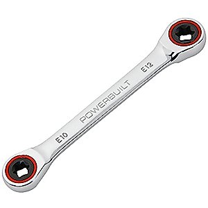 Powerbuilt 641760 Ratcheting Double Box-End E-Star Wrench - E10/E12
