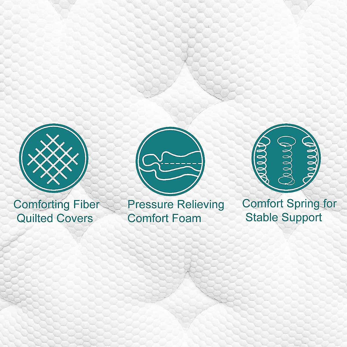 Crystli Twin Mattress, 10 Inch Memory Foam Mattress with Innerspring Hybrid Mattress in a Box Pressure Relief & Supportive Twin Size Mattress 100-Night Trial 10-Year Support