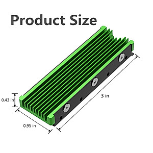 MHQJRH M.2 2280 SSD heatsink (Green)