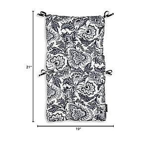 Classic Accessories for Vera Bradley Outdoor Chair Cushion, 21 x 19 x 22.5 x 5 Inch, Java Navy, Outdoor Chair Cushions, Patio Chair Cushions, Patio Cushions