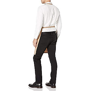 Uncommon Threads Unisex ADJ Butcher Apron 2 Section Pocket, Khaki, One Size