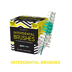 Staino Interdental Brushes Refill – Ultrafine Tapered Brush - 36 2-Brush Units/Box