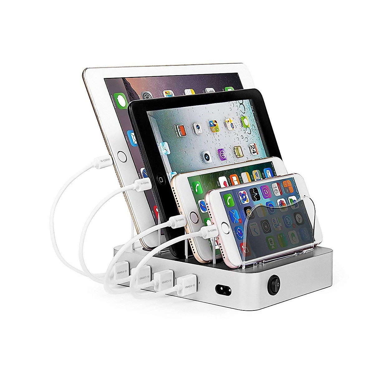 G-Cord Apple MFI Certified Short Lightning to USB Charging and Sync Cable (5 Pack, 7 Inch)