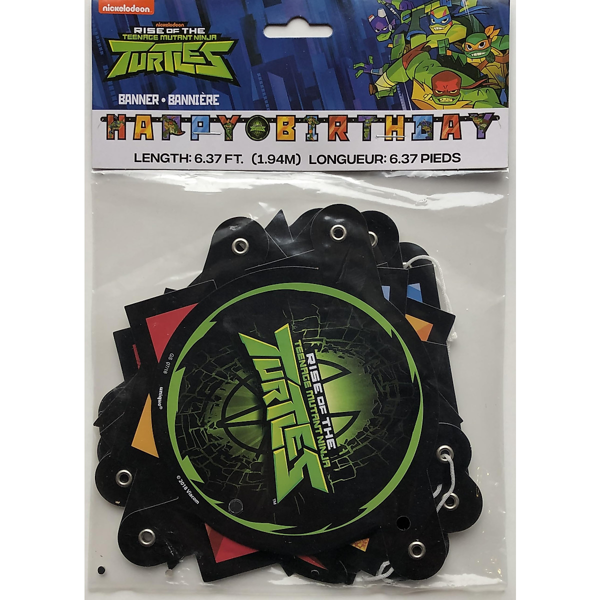 Teenage Mutant Ninja Turtles TMNT Birthday Party Supplies Decoration Bundle Includes 1 Table Cover, Happy Birthday Banner Decoration, 8 Paper Masks, 1 Dinosaur Sticker Sheet