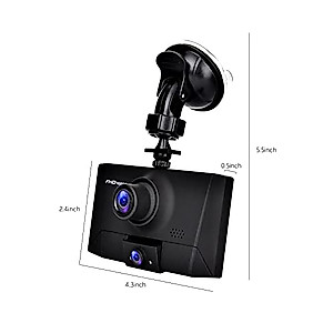 1080P Front and Rear Dash Cam for Car - Smart Driving Recorder - Car Driving Recorder with Night Vision, Seamless Loop Recording, Emergency Video Lock - Dashcam with 4.0Inch IPS