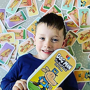 University Games Dog Man The Hot Dog Card Game for Ages 5 and Up, 2 to 4 Players Based on The Dog Man Books by Dav Pilkey (07011), Yellow