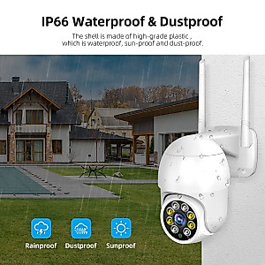 LWOHSI 2K Security Camera Outdoor Wired Starlight Color Night Vision for Home Security AI Human Detection & Auto Tracking, 2-Way Audio, IP65 Waterproof, SD Slot, Compatible with Alexa