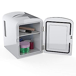 Uber Appliance Mini Fridge for Beauty, Skin Care, Makeup, Cosmetics Storage-6 can Capacity Portable Refrigerator Cooler and Warmer-Thermoelectric Technology-for Bedroom, Office, Dorm or car