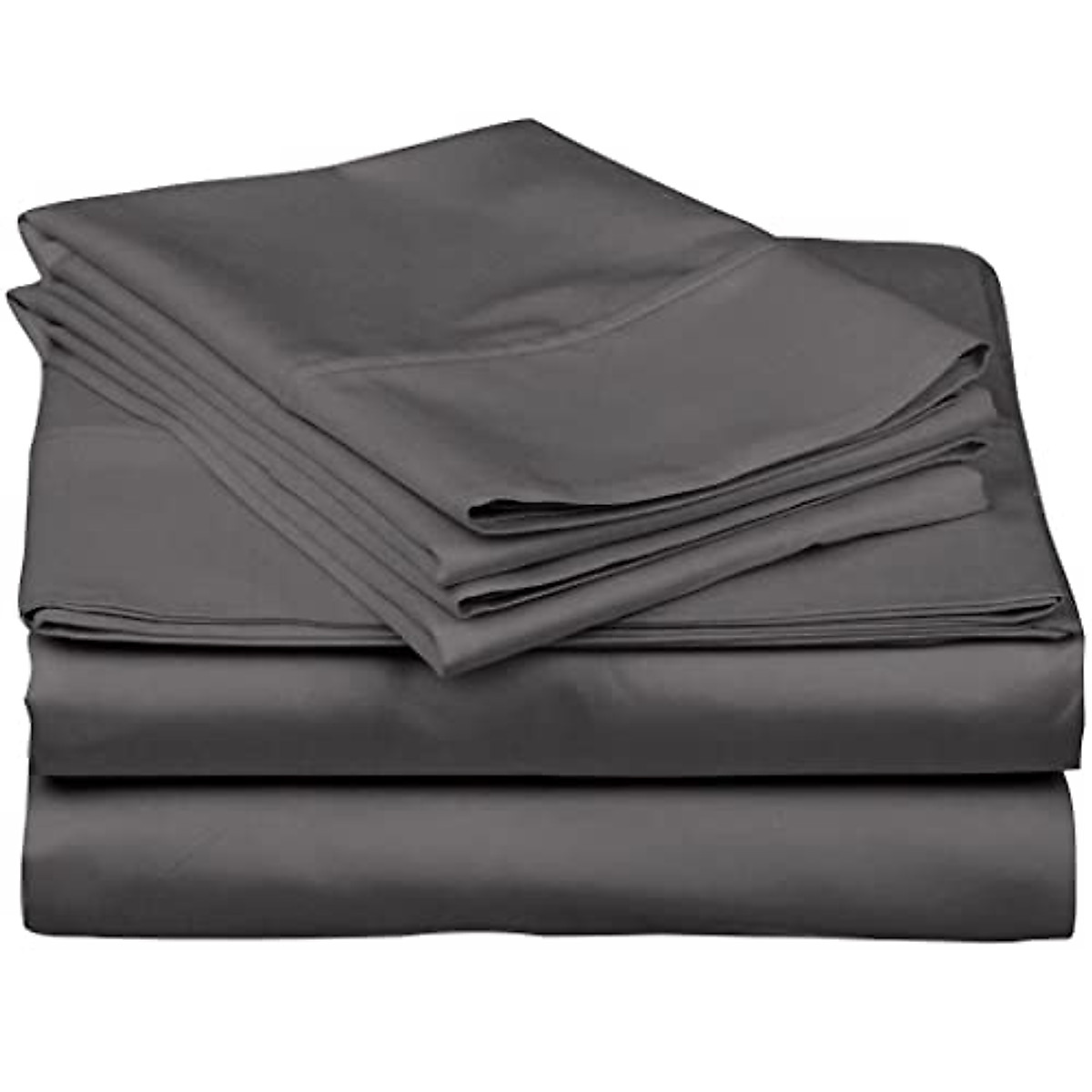 Kavy Beddings 6 Piece Hotel Luxury Bedding Sheet Set (Dark Grey) Full Size 1000 Thread Count, 100% Egyptian Cotton 18 Inch Deep Pocket Bed Sheets