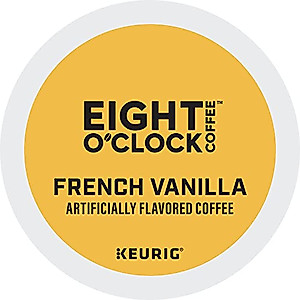 Eight O'Clock Coffee French Vanilla, Keurig Single Serve K-Cup Pods, Light Roast, 72 Count