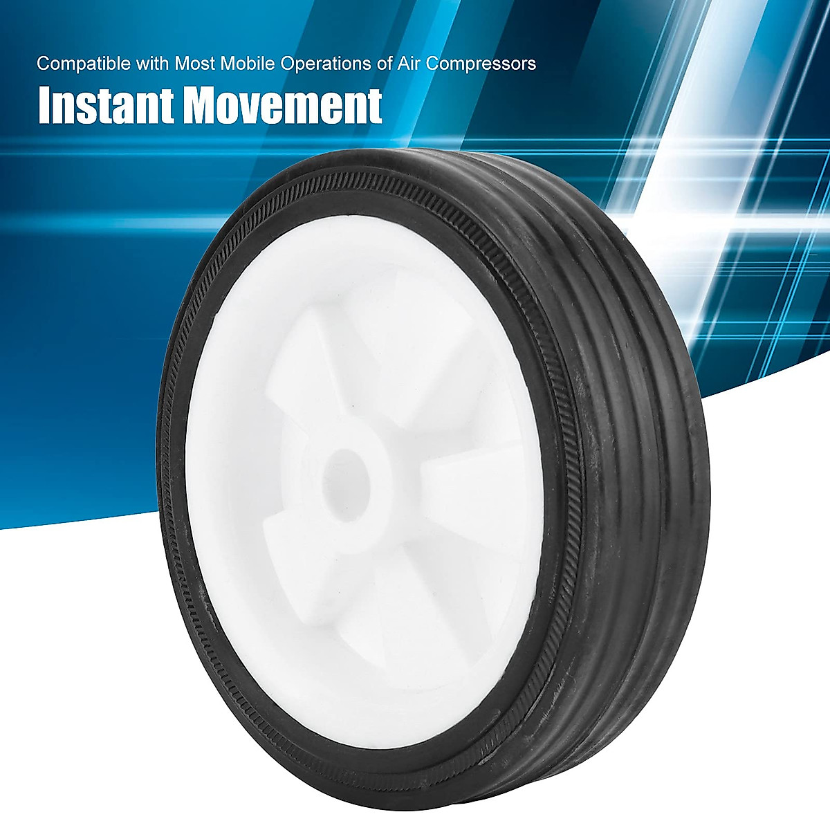 Topyond 5 Inch Air Machine Casters with 13 Jacks, Industrial Noiseless Air Pump Accessories, Wheels for Air Compressors