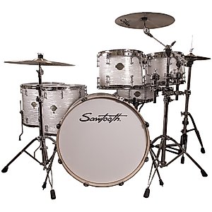 Sawtooth Command Series 6-Piece Drum Set Shell Pack with 24" Bass Drum, White Oyster