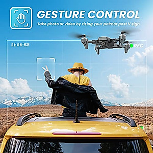 DEERC Drone with Camera 2K HD FPV Live Video 2 Batteries and Carrying Case, RC Quadcopter Helicopter for Kids and Adults, Gravity Control, Altitude Hold, Headless Mode, Waypoints Functions