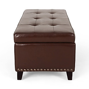 Christopher Knight Home Gavin Storage Ottoman, Foggy Brown