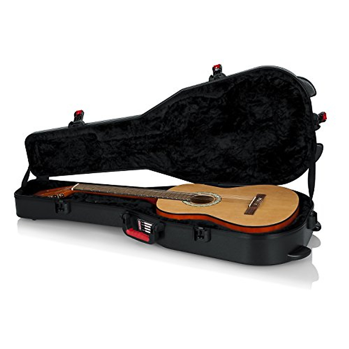 Gator Cases Molded Flight Case for Classical Style Acoustic Guitars with TSA Approved Locking Latch; (GTSA-GTRCLASS)