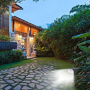 ZHUANYIYI Outdoor Solar Lawn Spotlights, Waterproof Landscape Lights Inserted in The Courtyard, All-Weather Home Garden Pavement Decorative Lights