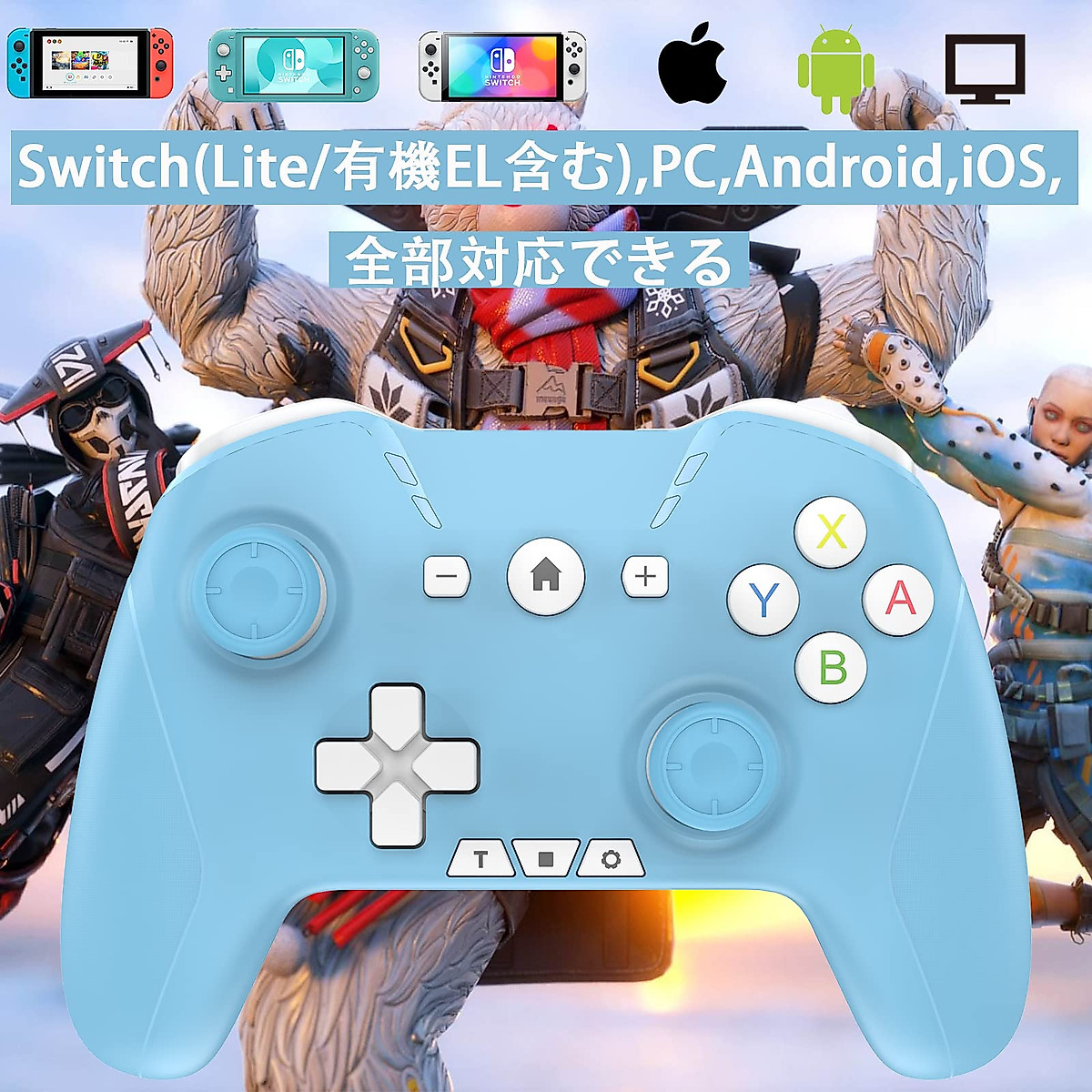 FONLAM Switch Controller Compatible with PC/iOS/Android, Wireless Controller for Nintendo Switch Lite/OLED, Programmable Back buttons, Cross Key is Interchangeable With Left Joystick, Layout of ABXY Can Be Changed, Adjustable Turbo Function/Vibration, Aut