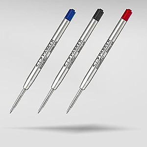 Parker Jotter London Ballpoint and Gel Pen Refill Discovery Pack: 3 Quinkflow Refills for Ballpoint Pens & 3 Quink Gel Refills