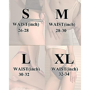 Bolivelan Women G-String Panties High Cut Low Rise Tanga Underwear for Ladies Pack of 6 (US 4, Multicolor)