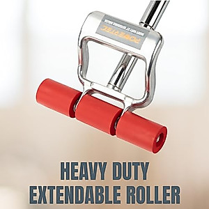 POWERTEC 71033 Extendable Wall and Floor Roller for Vinyl Flooring, Linoleum, Carpet, LVP, Veneer and Wall Covering, Flooring Roller Tool with Extendable 17 Inch to 27 Inch Handle, 1 pack