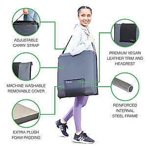 malu Extra Large Padded Floor Chair w/Back Support - Japanese Chair Meditation Cushion, Comfortable Folding Backrest, Removable Easy Wash Cover