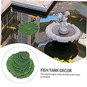 DECHOUS Lily Pad 10pcs Fish Tank Simulated Lotus Leaf Faux Greenery Artificiales para Fake Plant Decor Water Flower Floating Foam Water s Pond Lilly Pad Garden Lotus Leaves