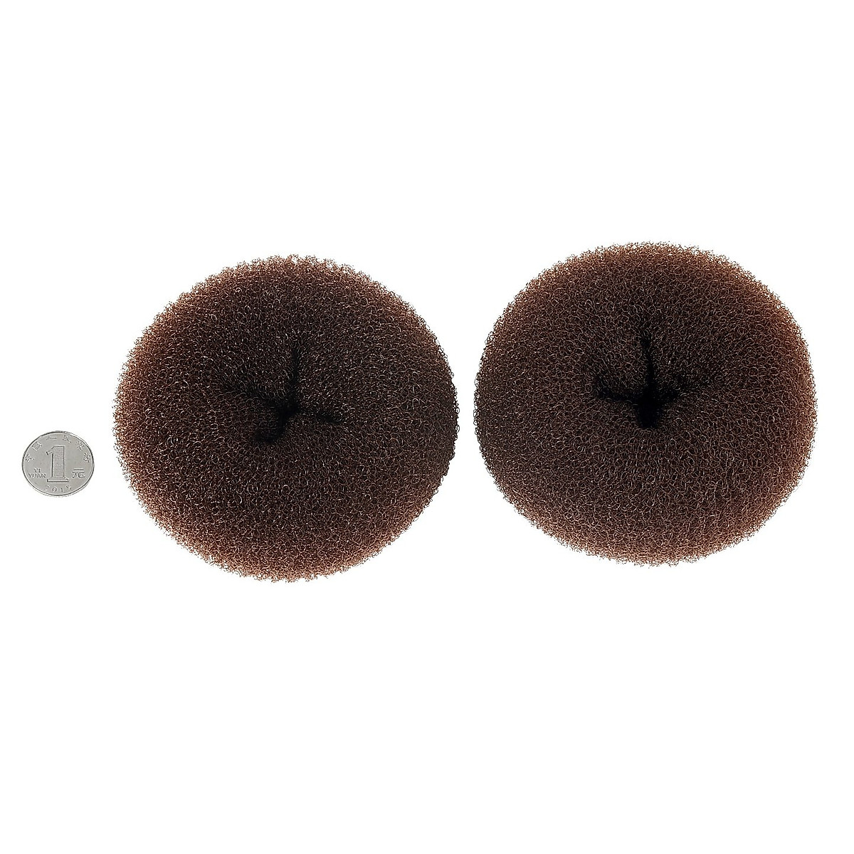 ClothoBeauty Extra Large Ring Style Bun Shaper for Thick and Long Hair, Women's Chignon Donut (4.3 in., Brown)