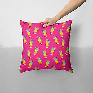 iiRov Tropical Twist Drinks v16 - Custom Decorative Home Decor Indoor or Outdoor Throw Pillow Cover Plus Cushion Set for Sofa, Bed or Couch (Pillow CASE Cover Plus Cushion)