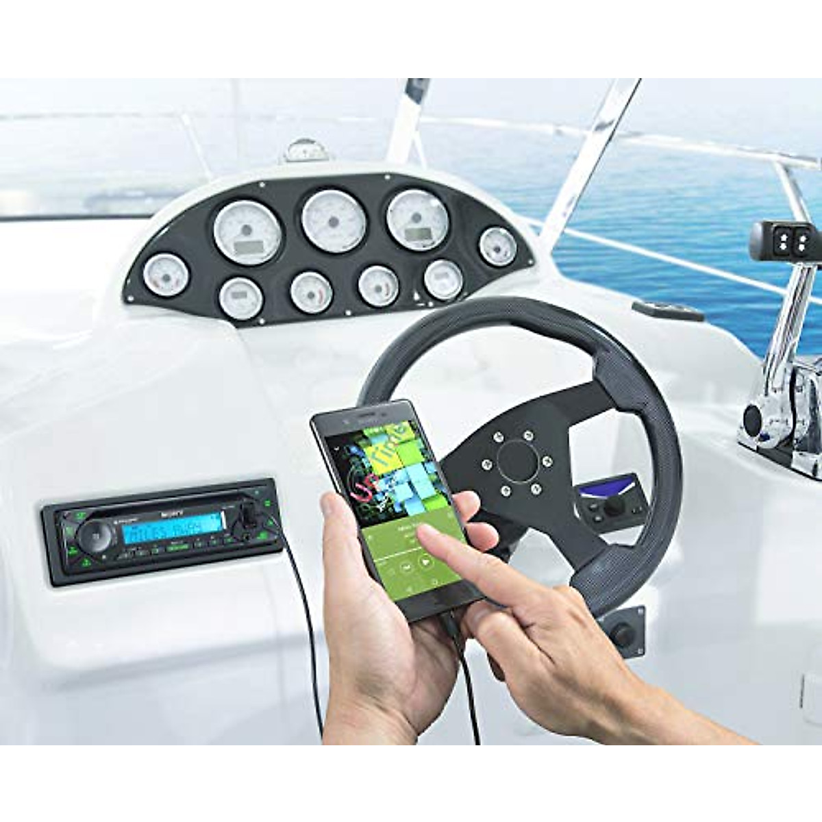 Sony MEX-M72BT Marine CD Receiver with Bluetooth and SiriusXM Ready