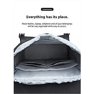 SansPeur FERDA Backpack, Casual Back Pack with Laptop Sleeve, designed for Work, Travel, School & College, Black