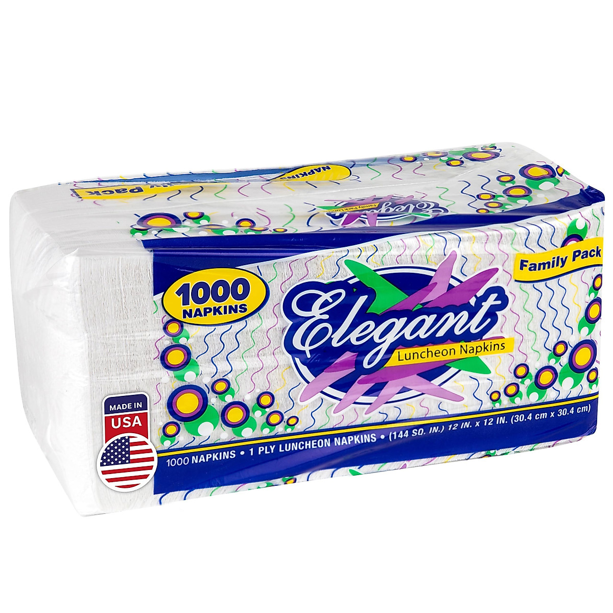 Stock Your Home 12 Inch Disposable Napkins - 1 Ply White Dinner Napkins - Recyclable Paper Napkins for Dinner, Parties, Crafts, Daily Use - 1000 Pack