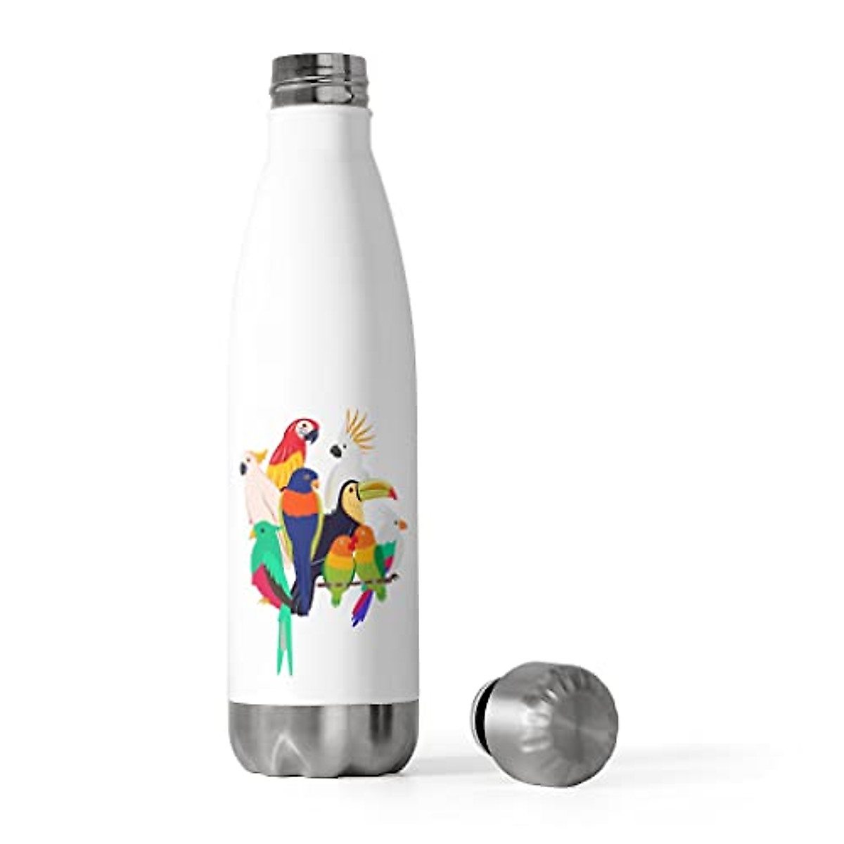20oz Insulated Bottle Humorous Cockatiel Parakeet Radiant Birds Flocks Enthusiast Novelty 20oz