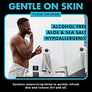 DUDE Wipes Face and Body Wipes - 1 Pack, 30 Wipes - Unscented Wipes with Sea Salt & Aloe - 2-in-1 Body & Face Wipes - Alcohol Free and Hypoallergenic Cleansing Wipes