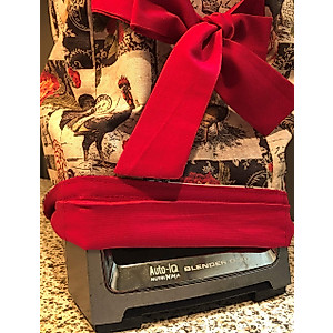 Blender Cover for Ninja-Reversible blender cover. Kitchen design: Rooster/Flowers/Ribbons to make your own adjustable bow.