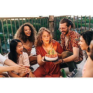 2.76" 27th 72nd Number Candles Birthday Gifts for Women Men Birthday Decorations Birthday Candles Numbers Happy Birthday Candles for Cake 2 Candle for Women for Men (Gold)