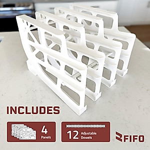 FIFO Can Tracker Stores 54 cans | Rotates First in First Out | Canned Goods Organizer for Cupboard, Pantry and Cabinet | Food Storage | Organize Your Kitchen | Made in USA